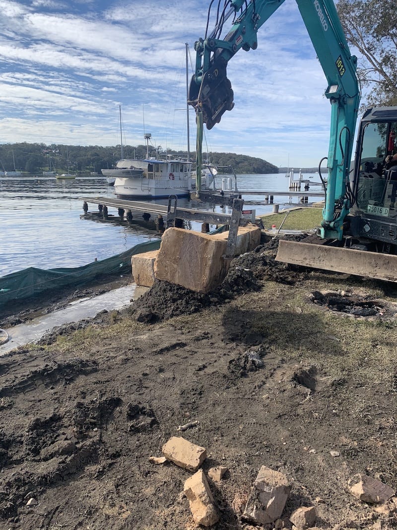 REMX Building & Excavation Newcastle Sandstone Retaining Wall Project