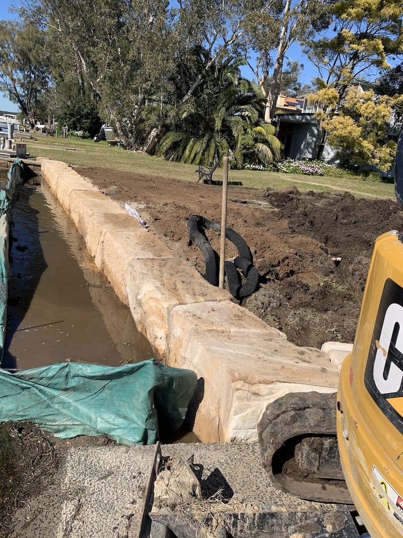 REMX Building & Excavation Newcastle Sandstone Retaining Wall Project